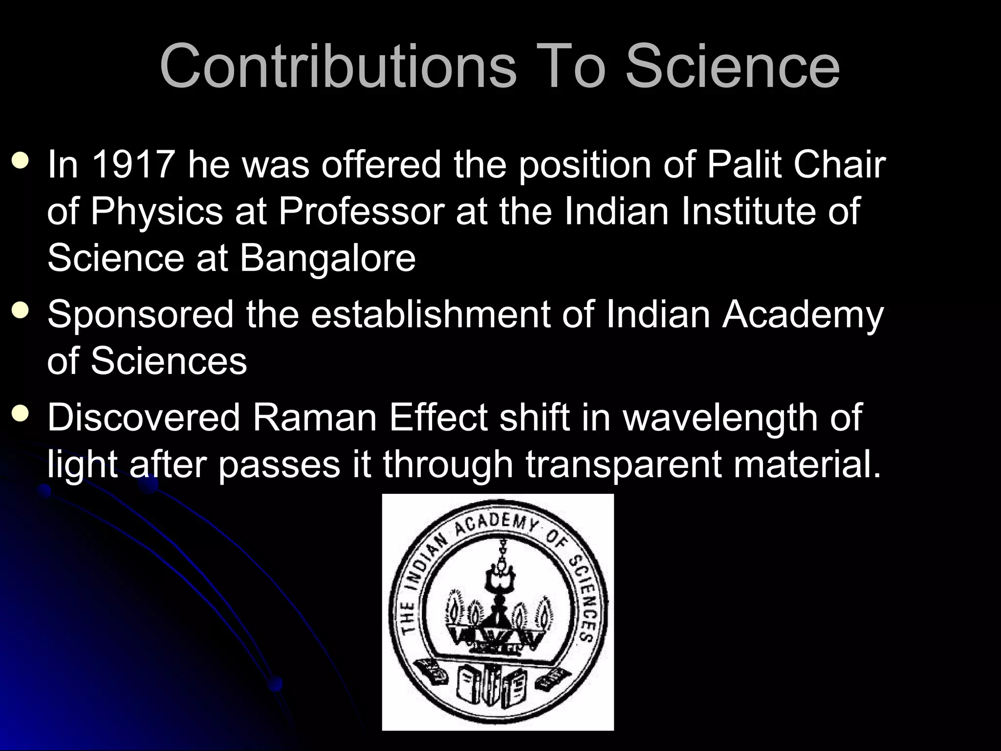 Chandrasekhara venkata raman | PPT