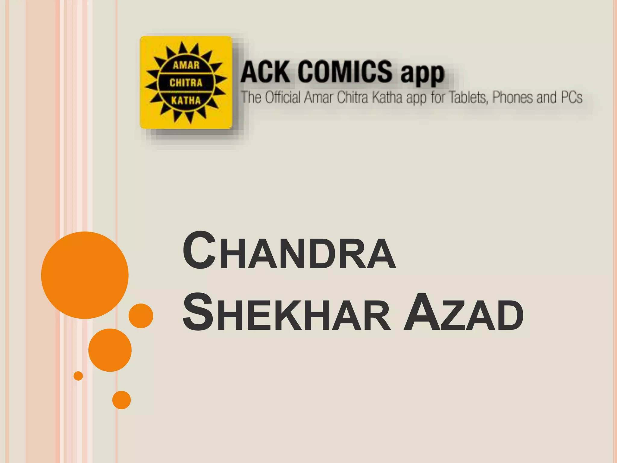 Chandra shekhar Azad - Story Books | PPTX