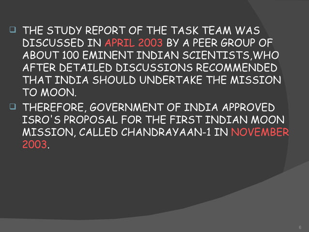 CHANDRAYAAN INDIA'S FIRST MOON MISSION | PPT | Space and Astronomy ...