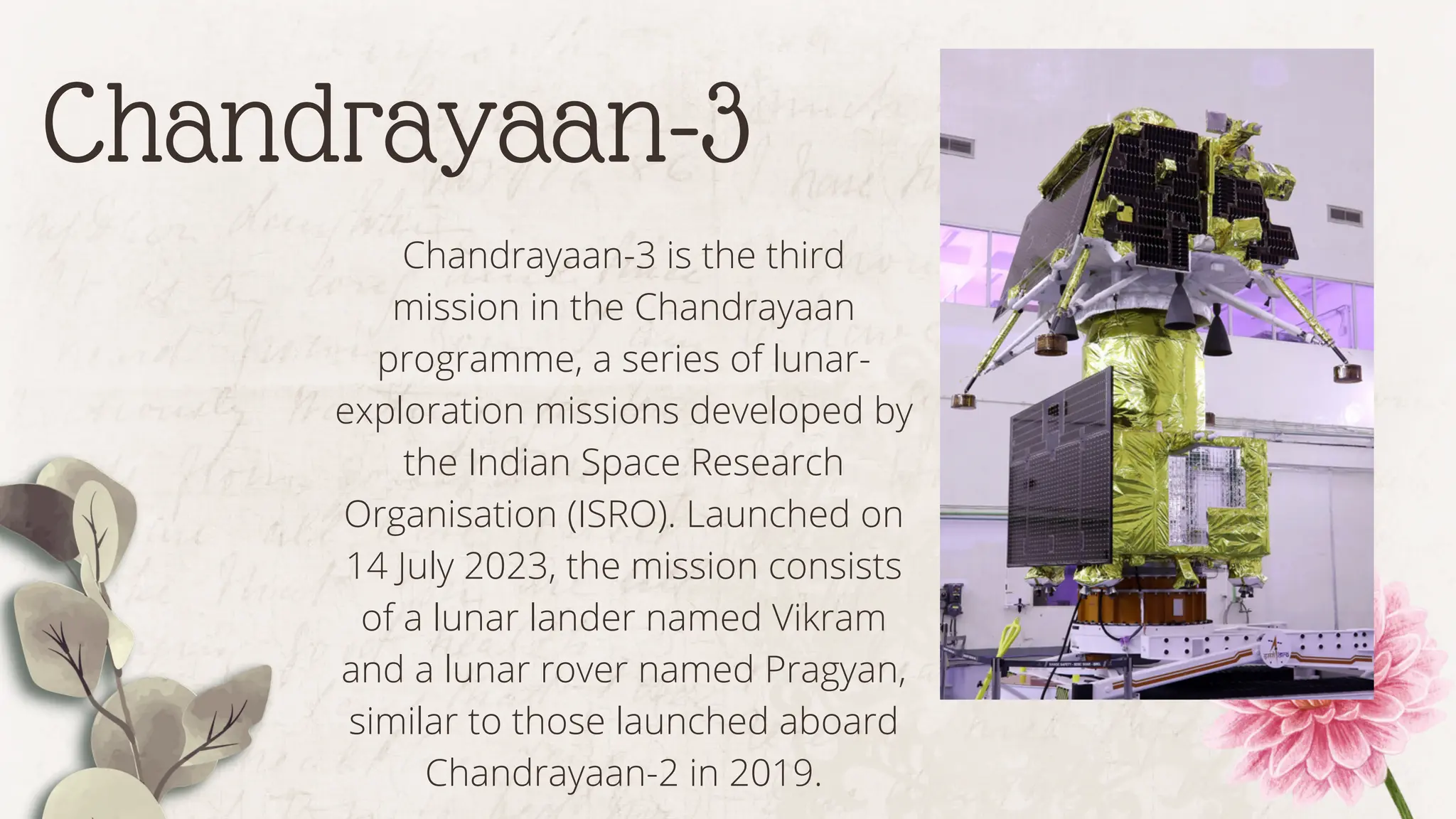 Chandrayaan - 3 colourful mission presentation | PDF