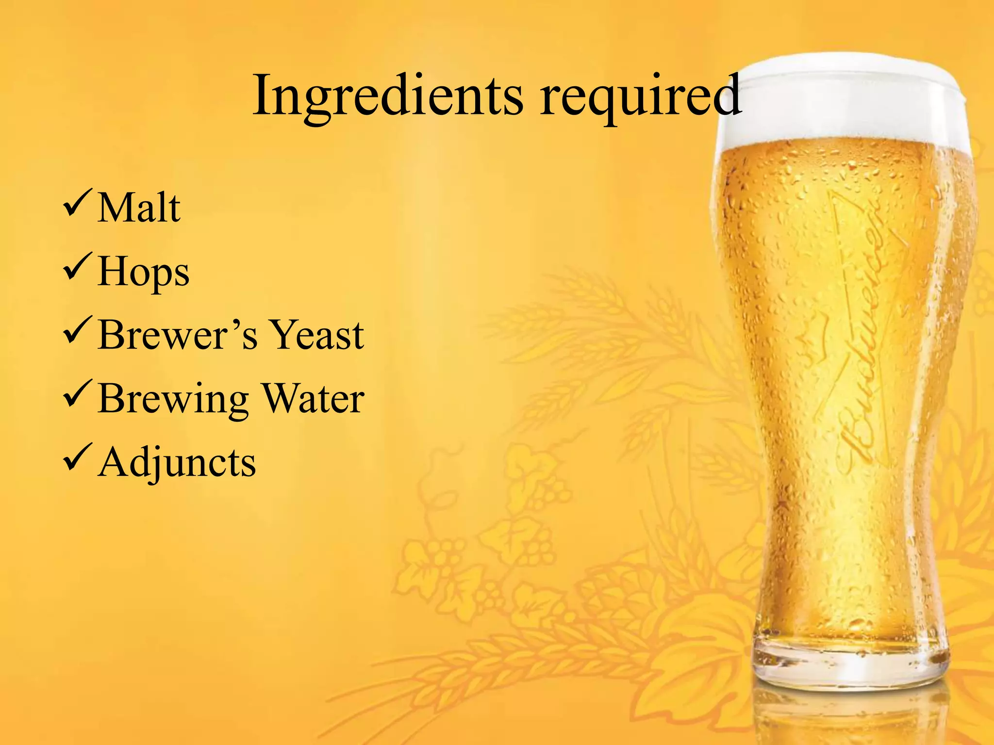 beer processing and health benefits. | PPTX