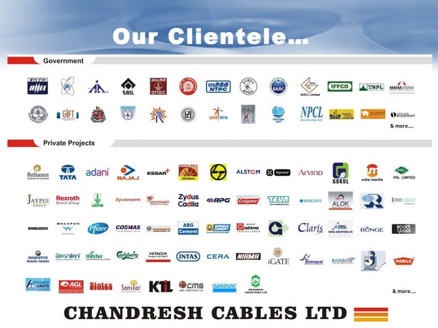Chandresh cables limited company profile blue1 | PPT