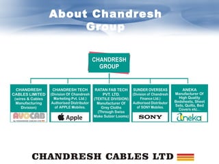 Chandresh cables limited company profile blue1 | PPT