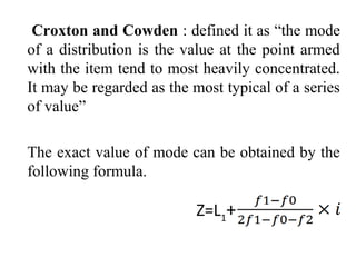 Measure of Central Tendency | PPT