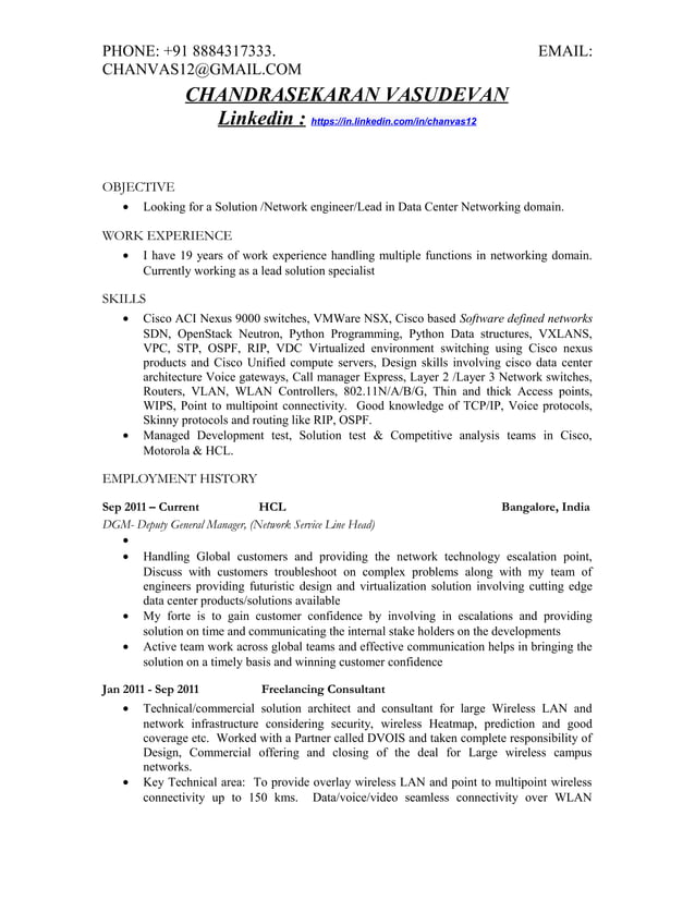 Chandru resume2 15-2016 | PDF