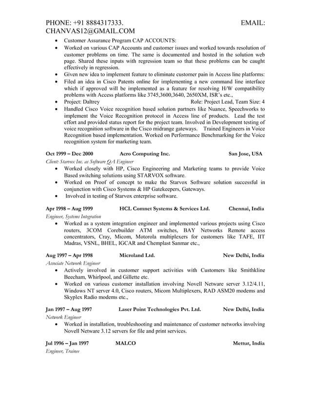 Chandru resume2 15-2016 | PDF