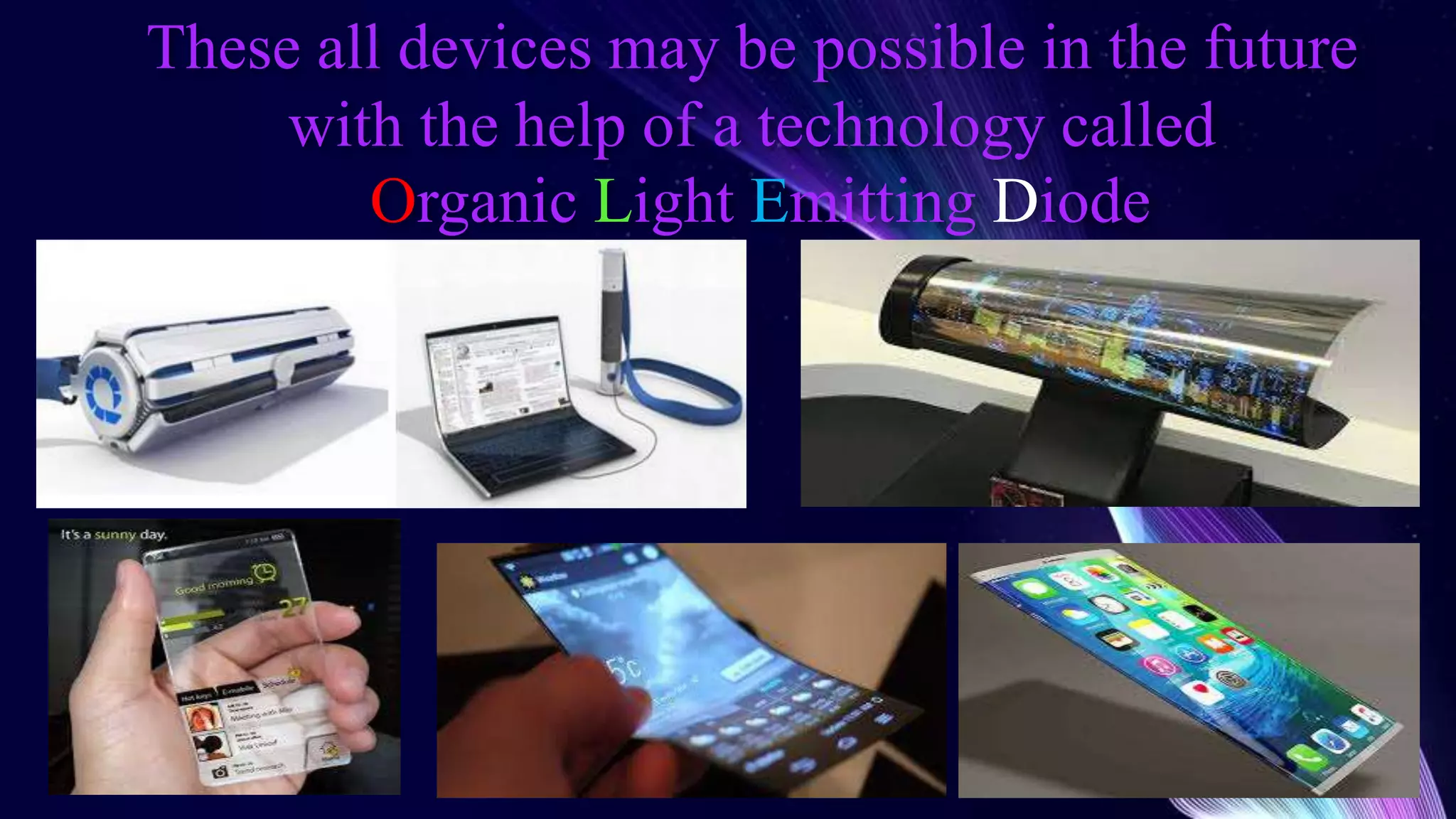 oled(organic light emmiting diode) ppt(power point presentation) | PPTX