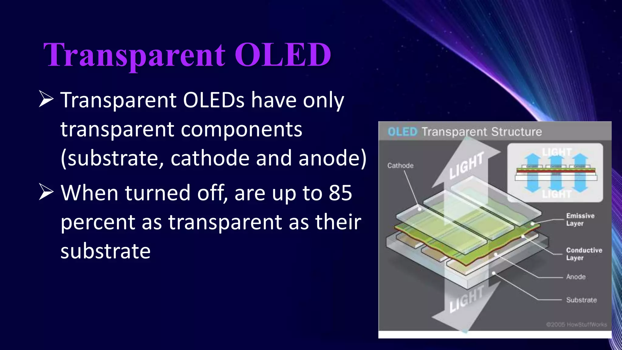 oled(organic light emmiting diode) ppt(power point presentation) | PPTX
