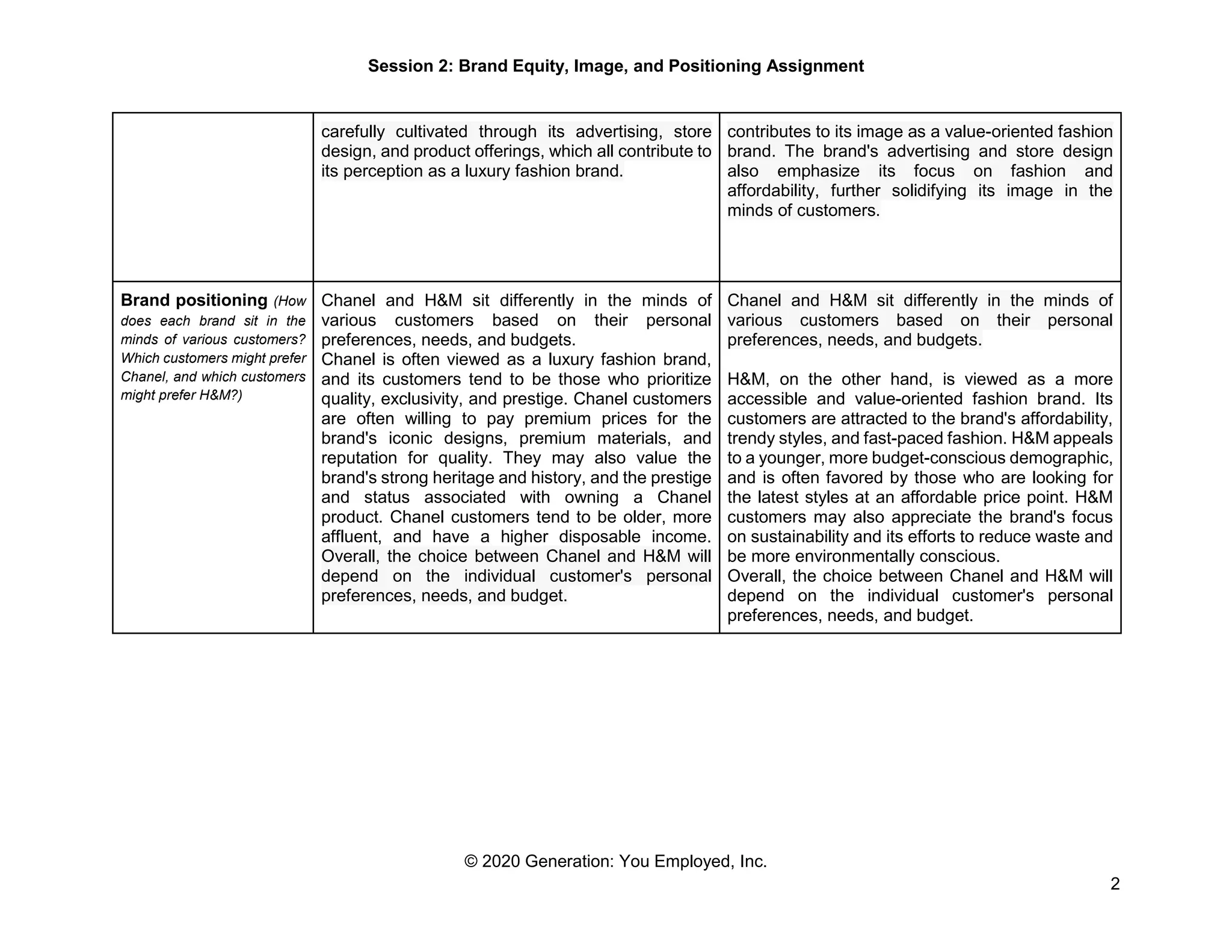 Chanel and H&M Brand Comparison.pdf