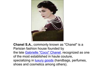 Chanel final presentation | PPTX