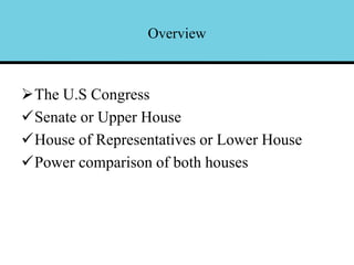 House Of Representatives And Senate Comparison
