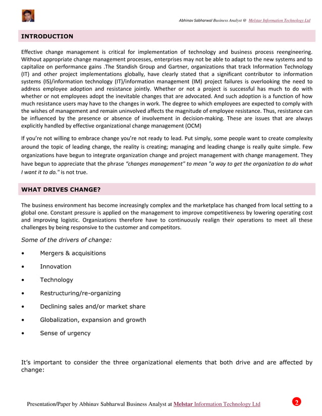 Change Management | PDF