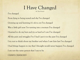 Change~ Poetry e-Book | PPTX