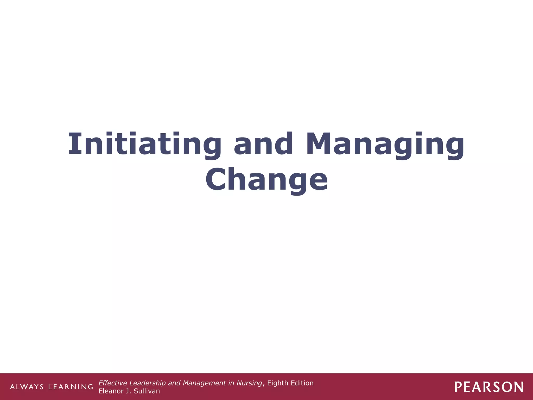 Initiating and managing change | PPT