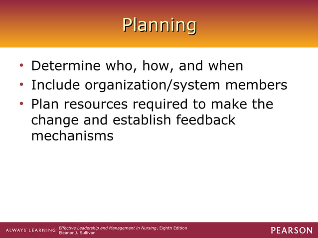 Initiating and managing change | PPT | Business | Business and Finance