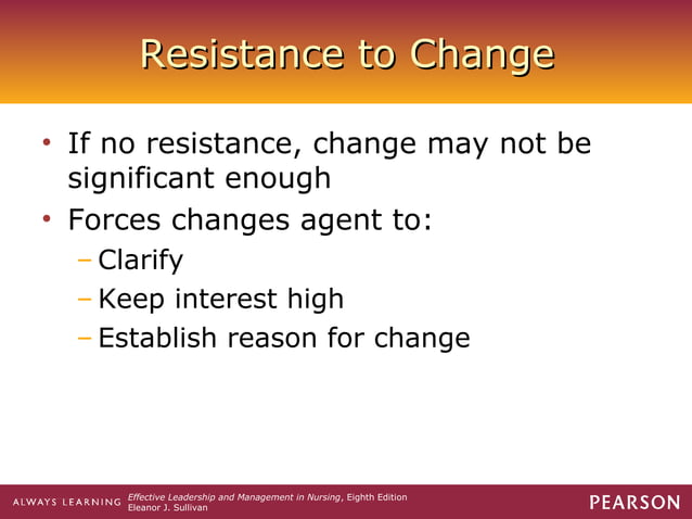 Initiating and managing change | PPT | Business | Business and Finance