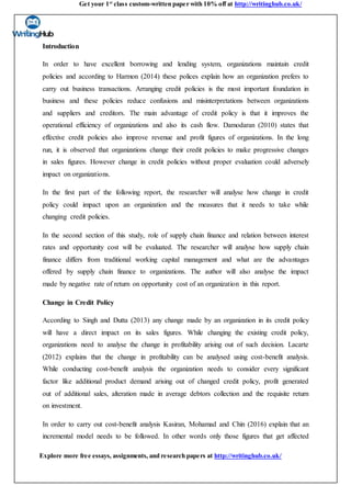Change in credit policy | PDF
