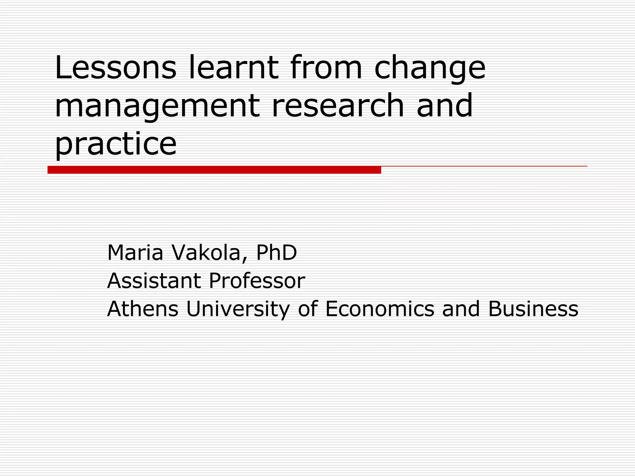 Change Management Presentation | PPT