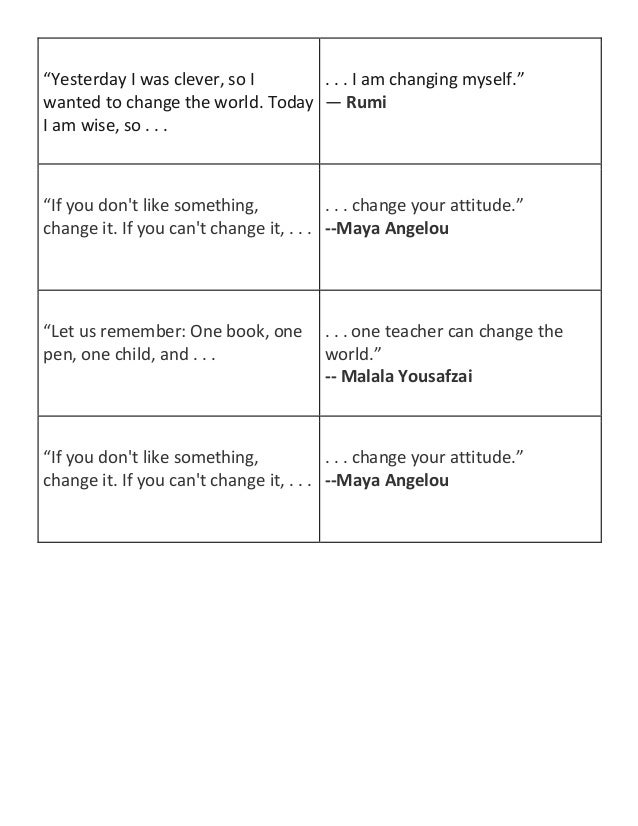 Change Management Icebreaker Quotes | PDF