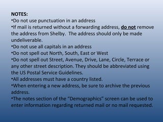 Tutorial - Change of Address | PPT