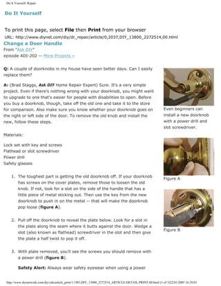 Change a door handle | PDF