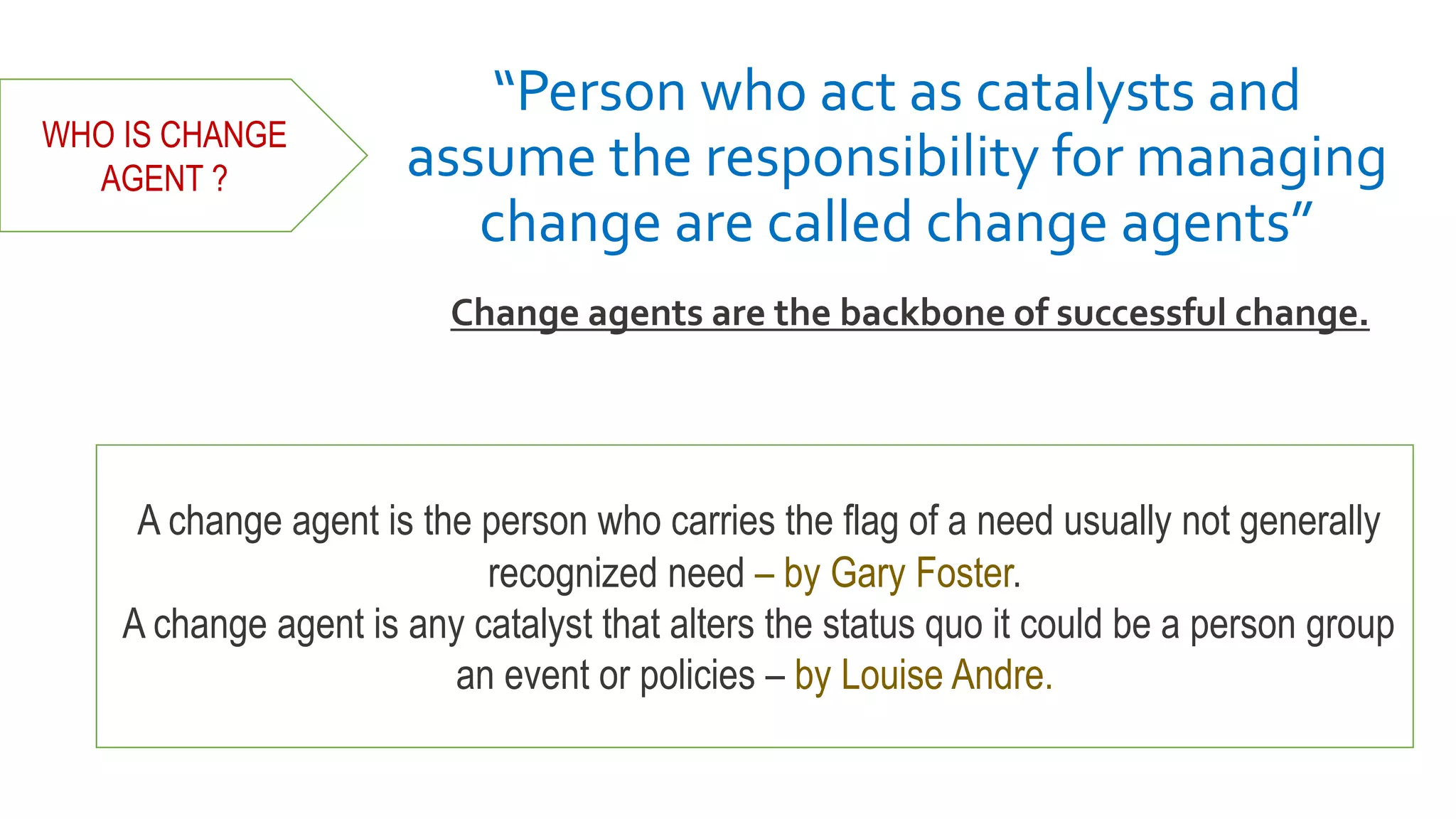 Change Agent ppt | PPTX