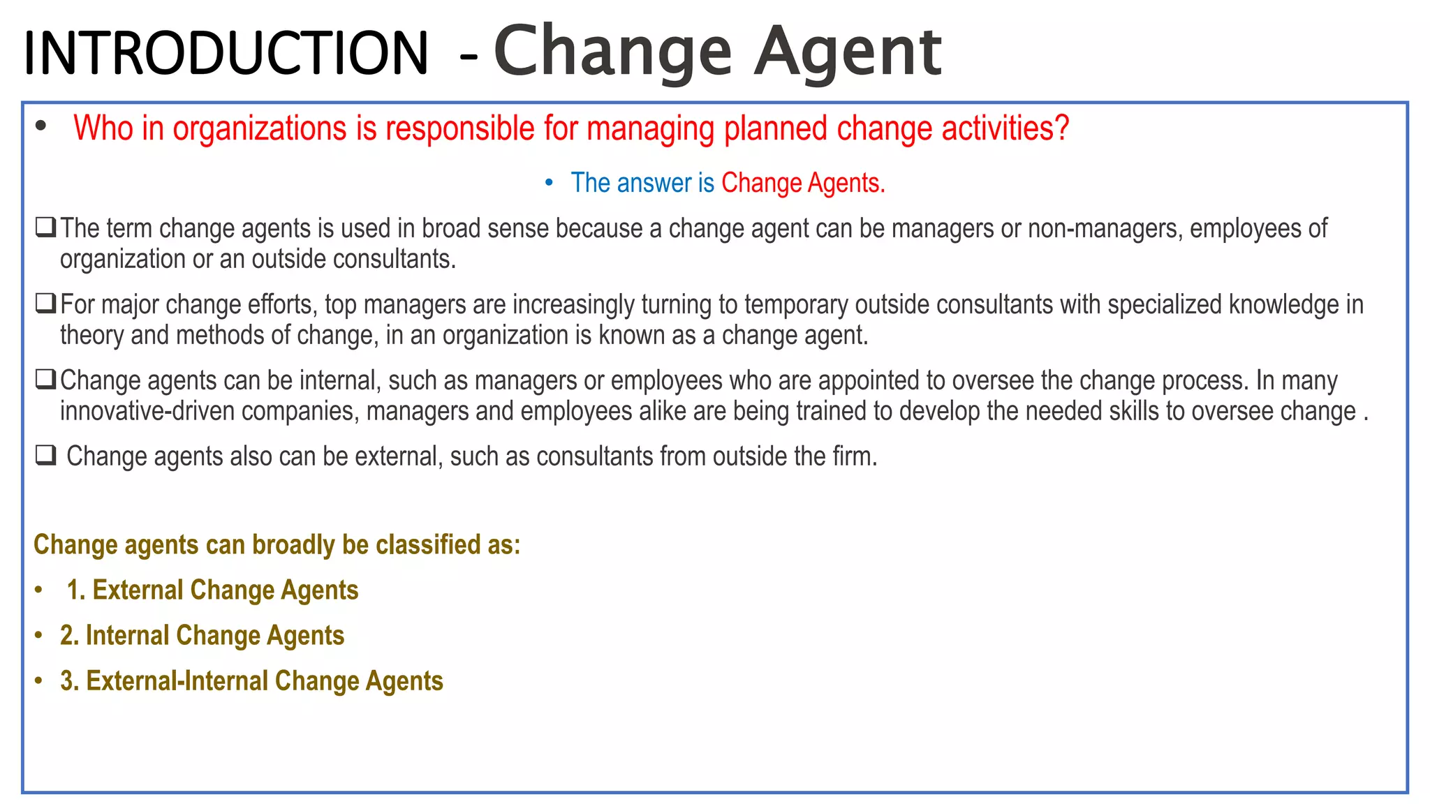 Change Agent ppt | PPTX