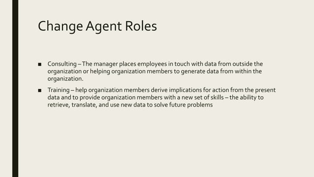 Change Agent Presentation Apt 507 | PPT | Free Download