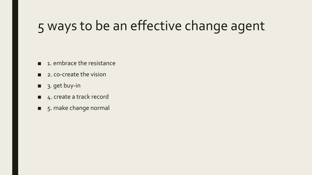 Change Agent Presentation Apt 507 | PPT | Free Download
