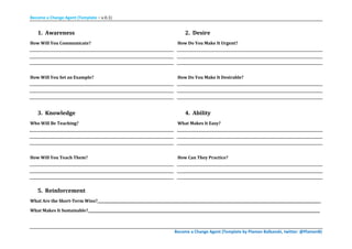 Change agents template | PDF | Business and Finance