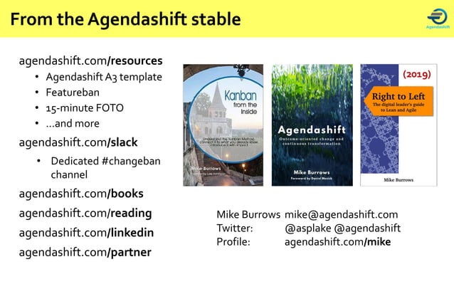 Agile Gurugram 2019 Conference | Changeban | Mike Burrows | PPT