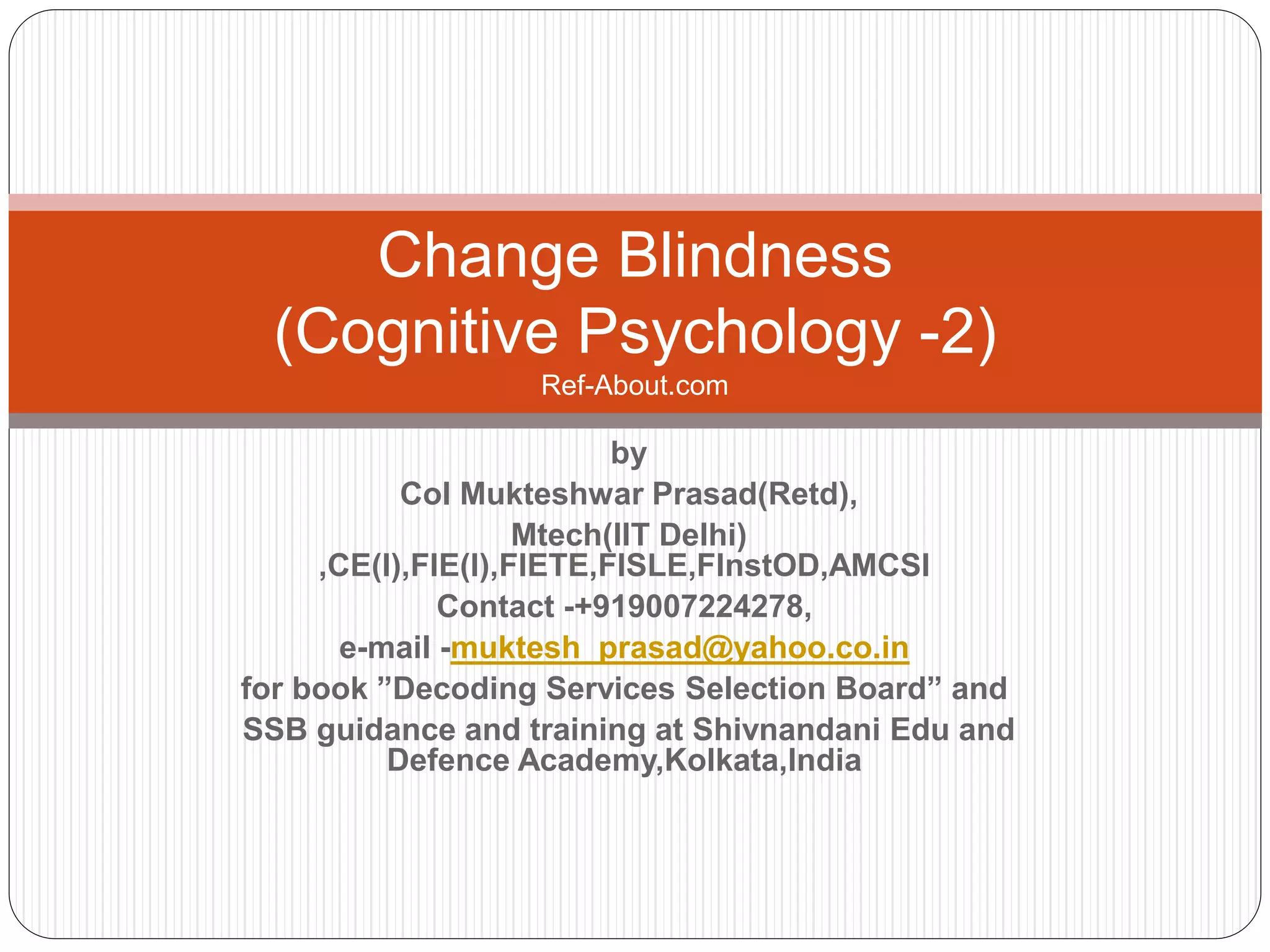 Change Blindness | PPTX