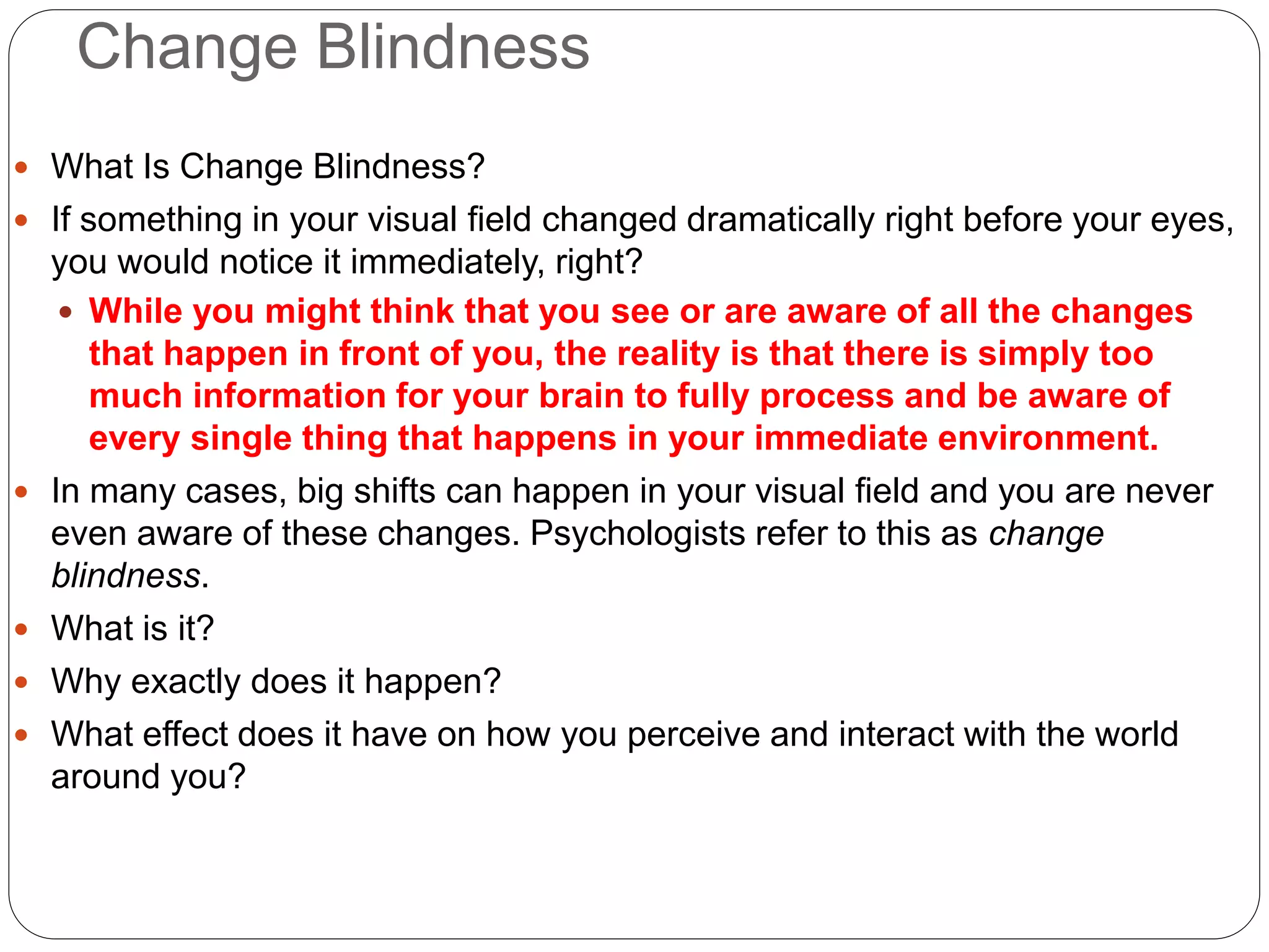 Change Blindness | PPTX