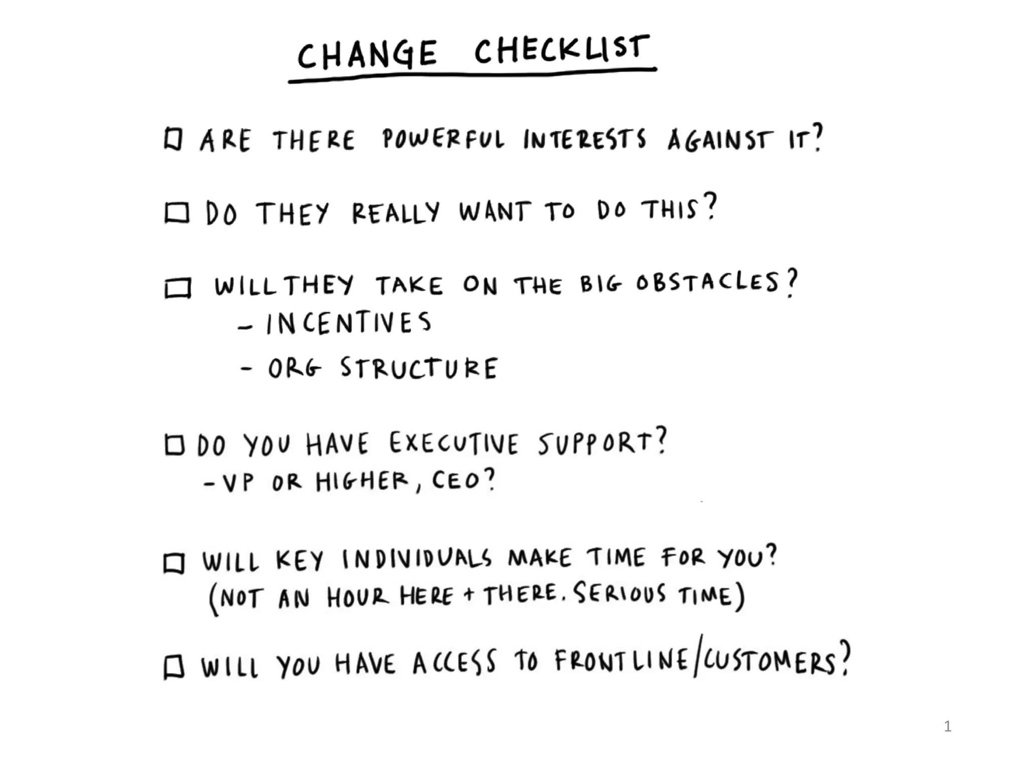 Change checklist | PDF