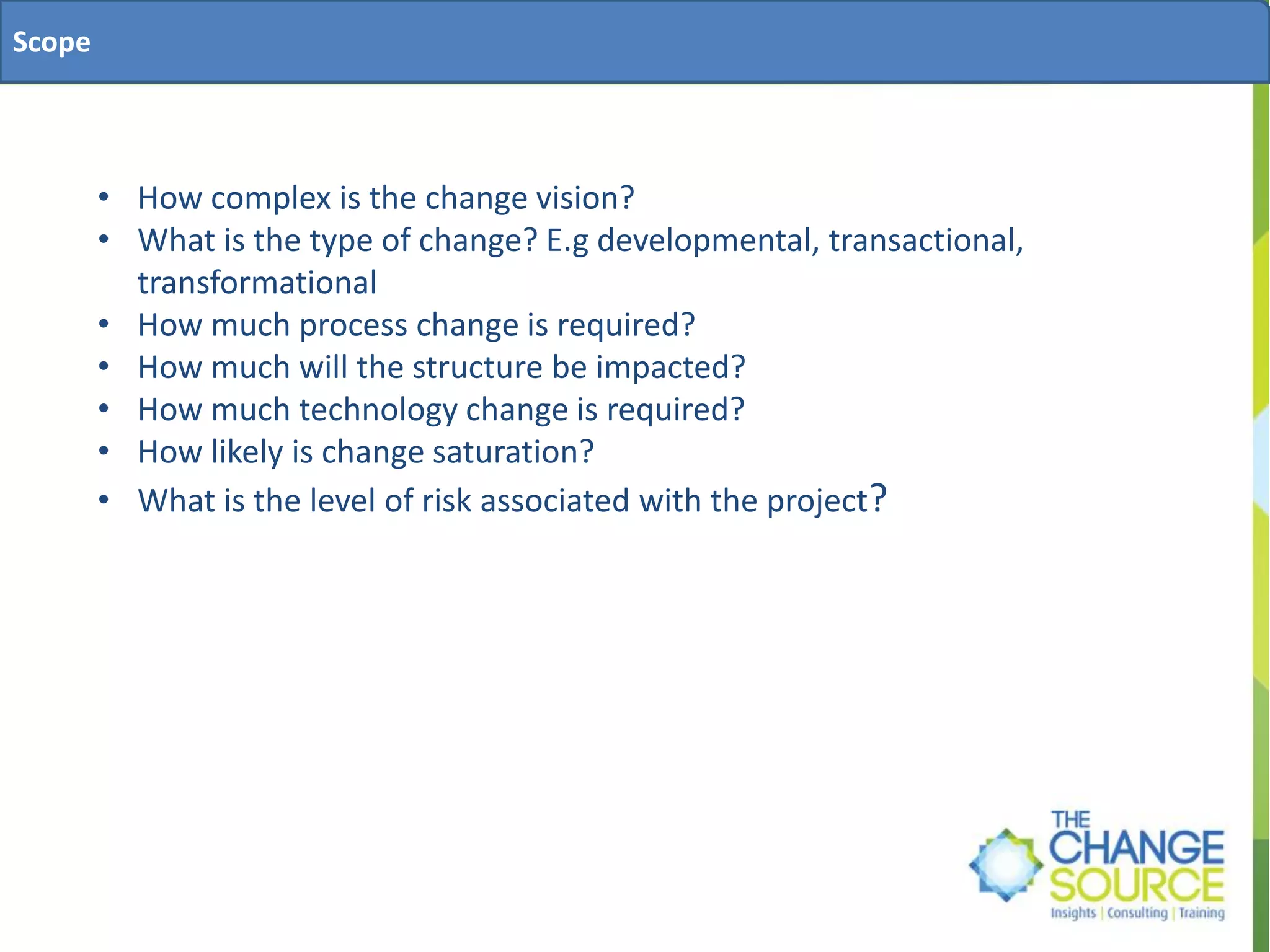 Change complexity assessment | PDF