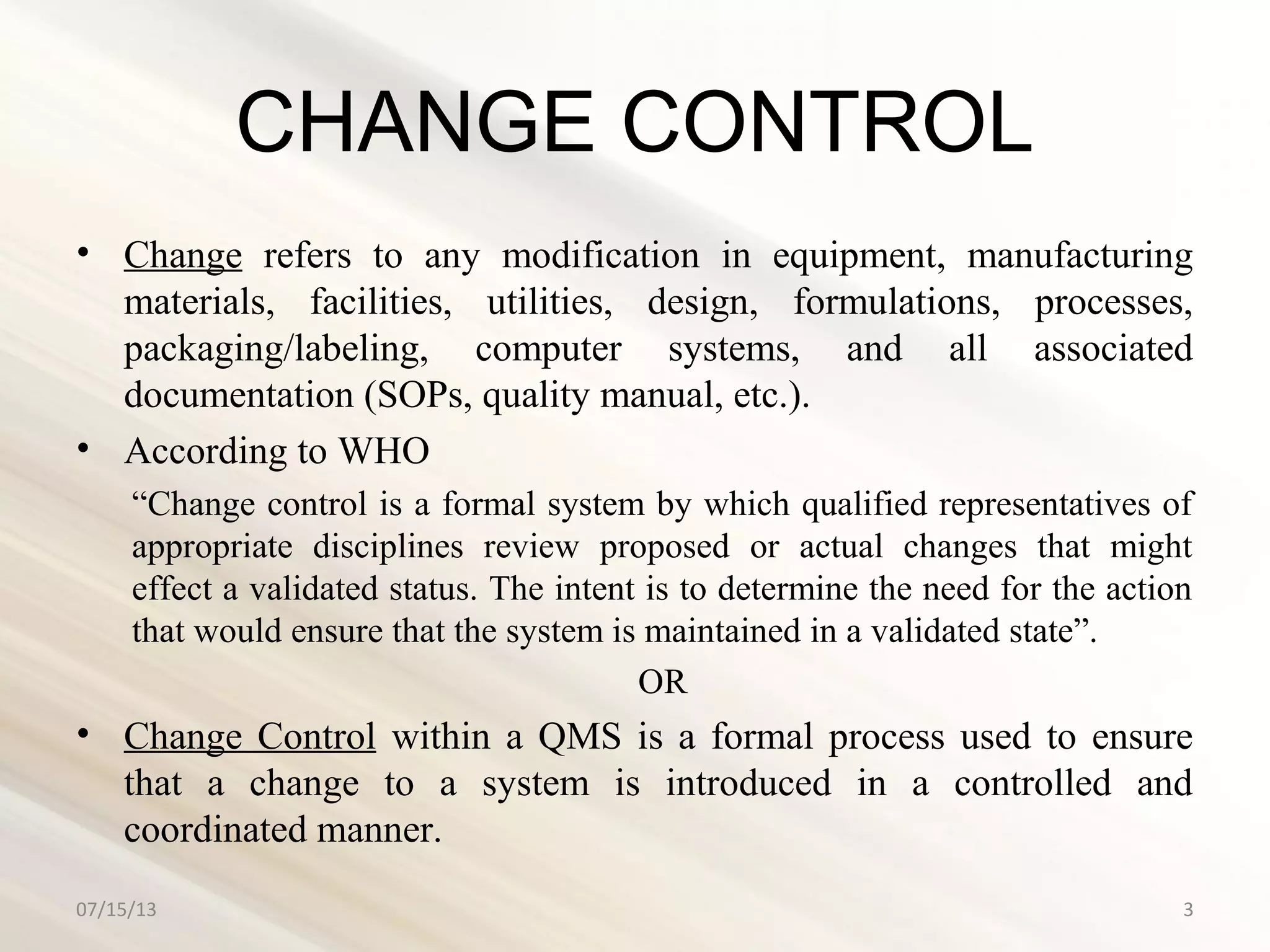 Change control | PPT