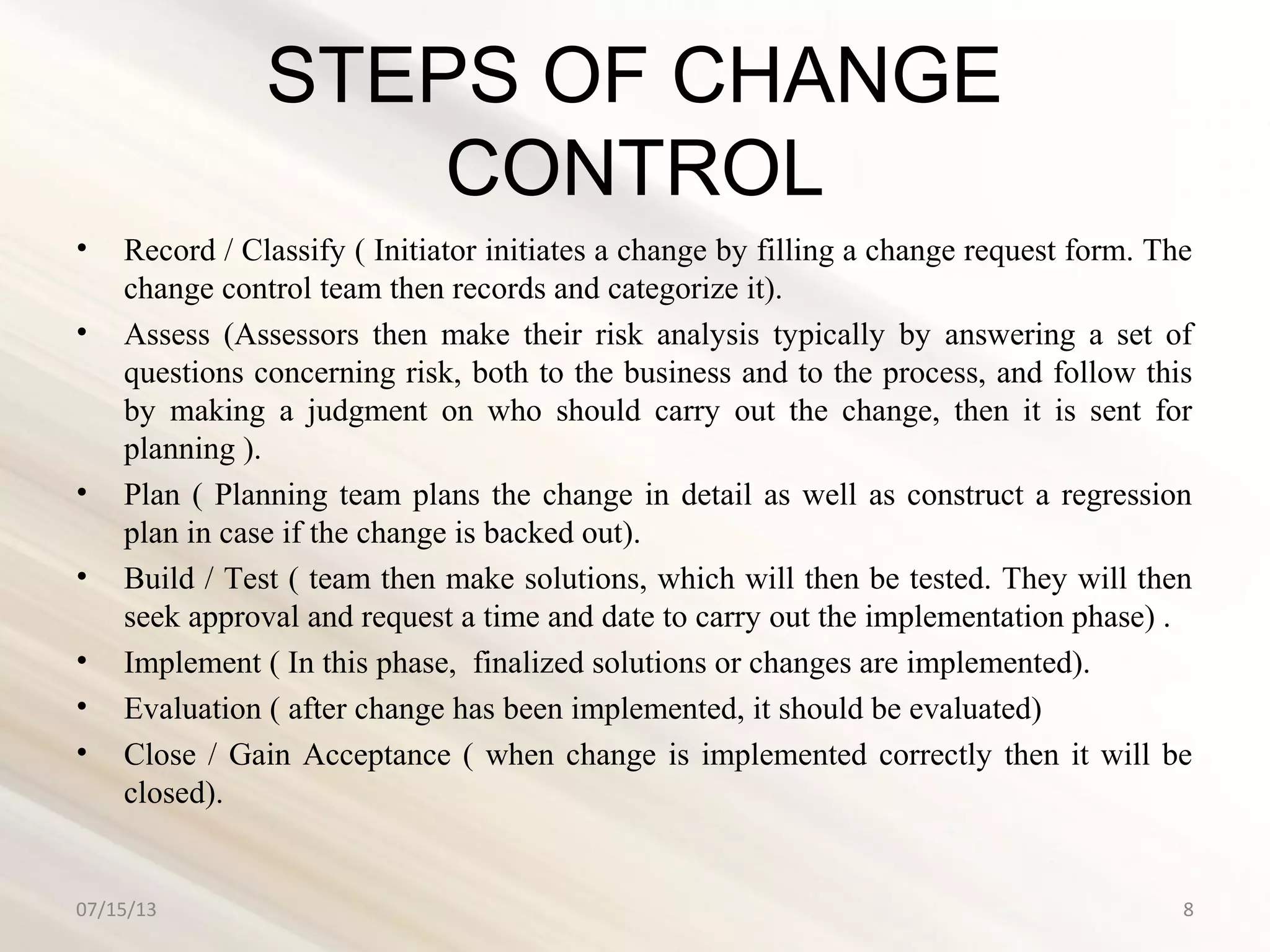 Change control | PPT