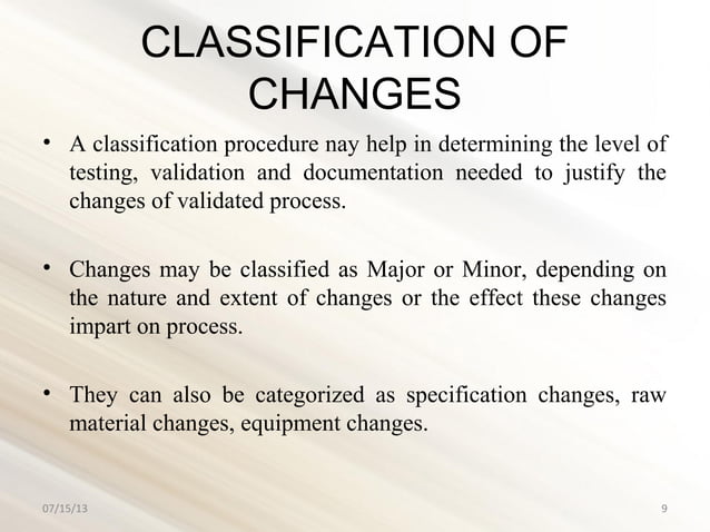 Change control | PPT | Business Administration | Business