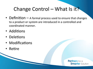 Change control and configuration | PDF
