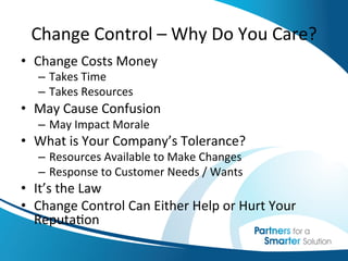 Change control and configuration | PDF