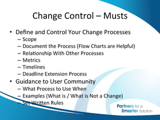 Change control and configuration | PDF