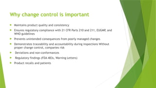 change control and it's types of change control | PPTX