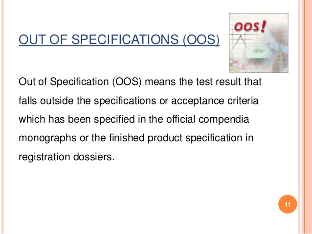 Change control oos oot