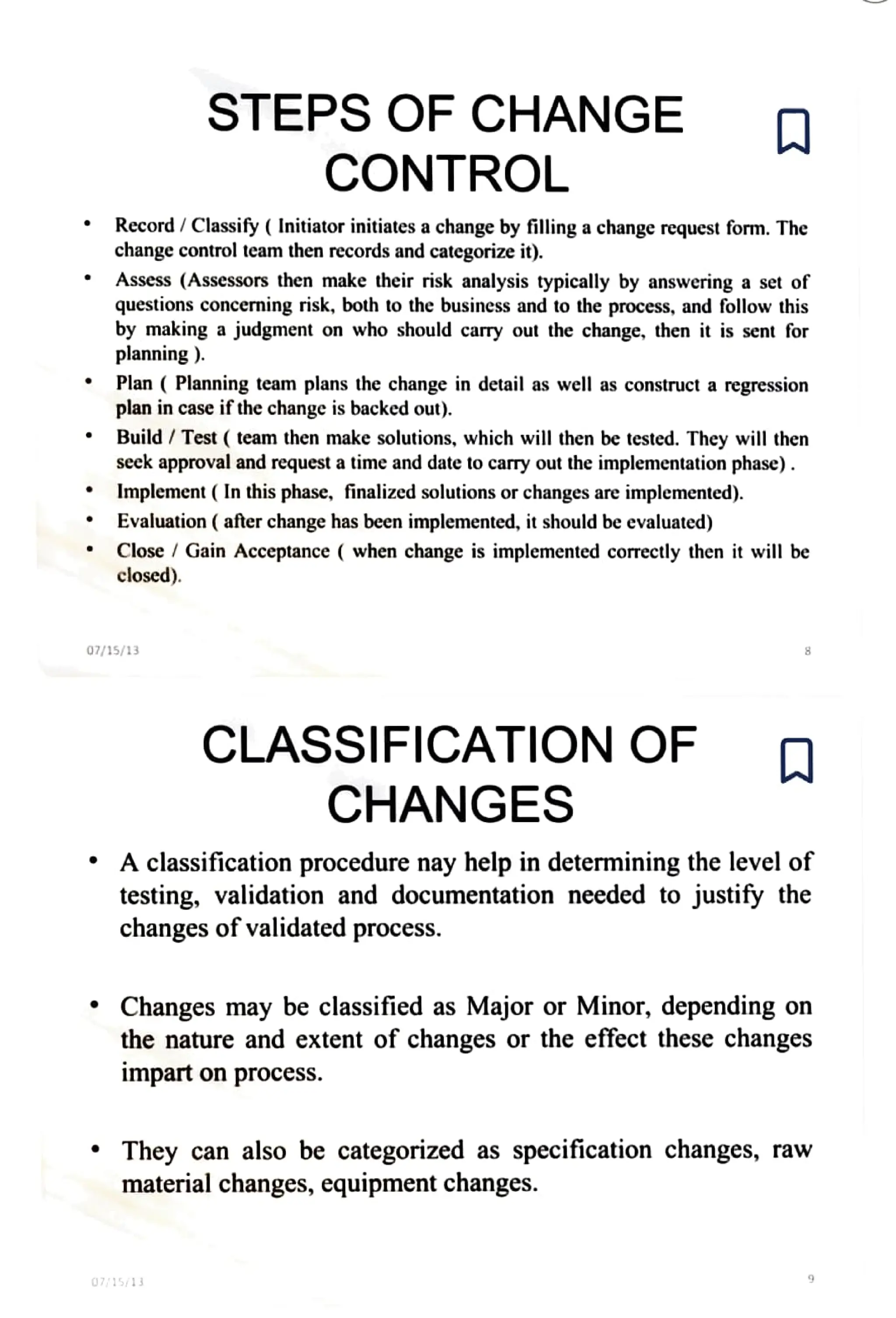 Change control full pdf for assignment | PDF