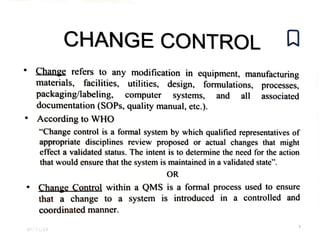 Change control full pdf for assignment | PDF