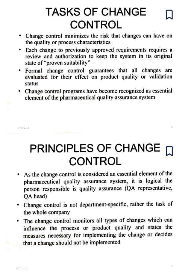 Change control full pdf for assignment | PDF