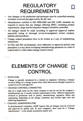 Change control full pdf for assignment | PDF