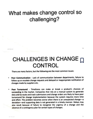 Change control full pdf for assignment | PDF