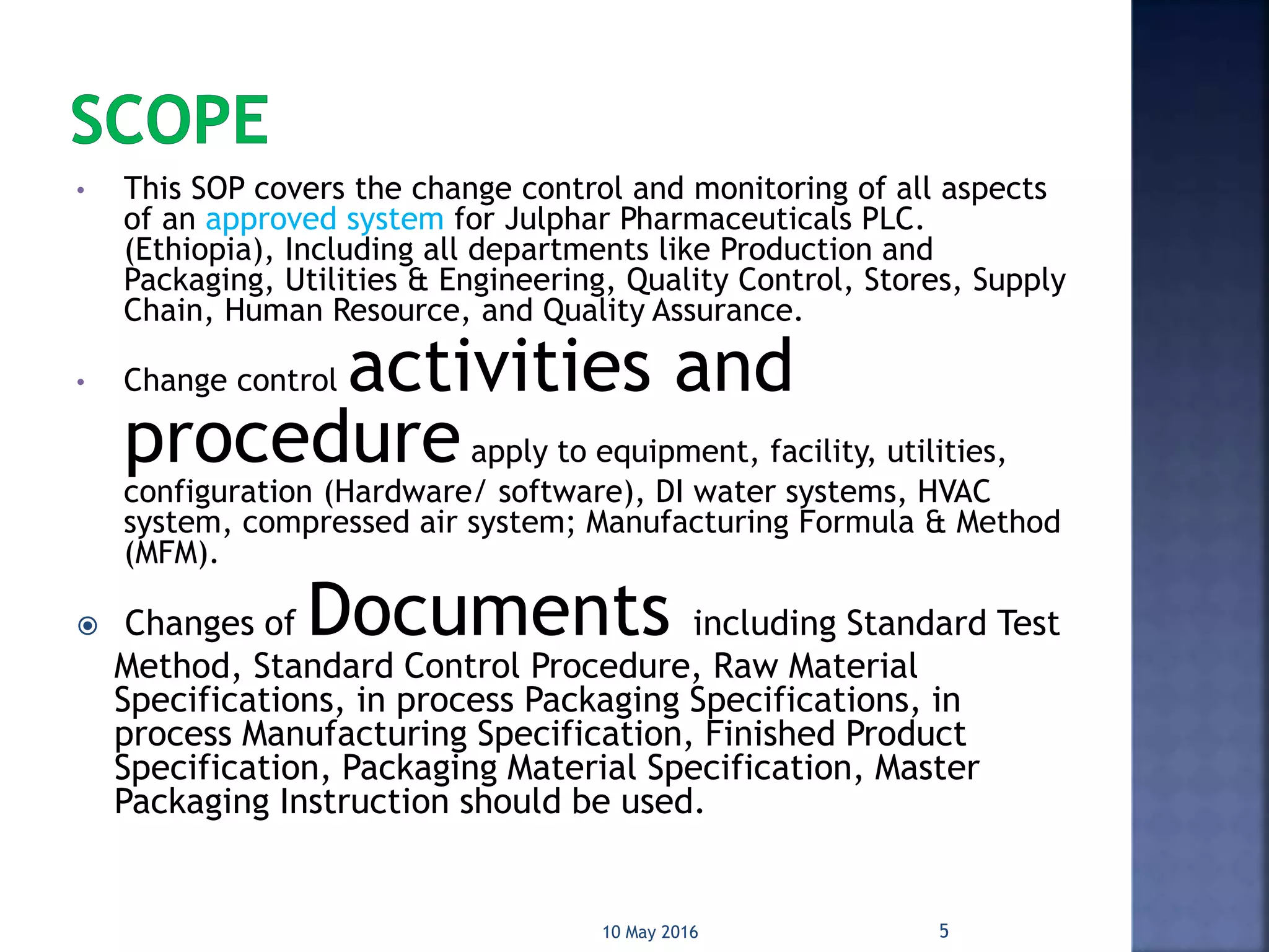 Change control request | PPT