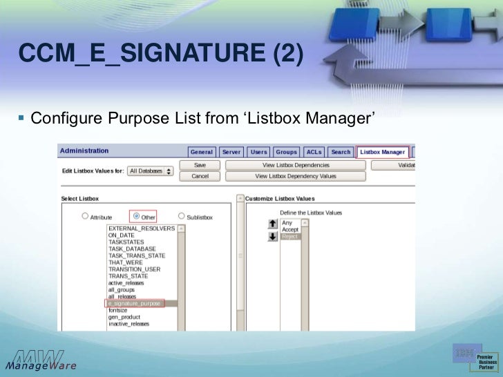 IBM Rational Change special control types